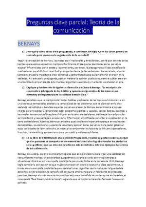 Examén Teoría de la comunicación - Examén Teoría de la comunicación ...