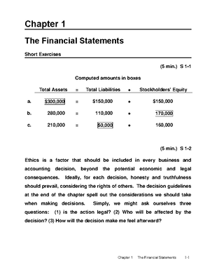 Introduction to Financial Accounting ACCT1101 - HKU - StuDocu