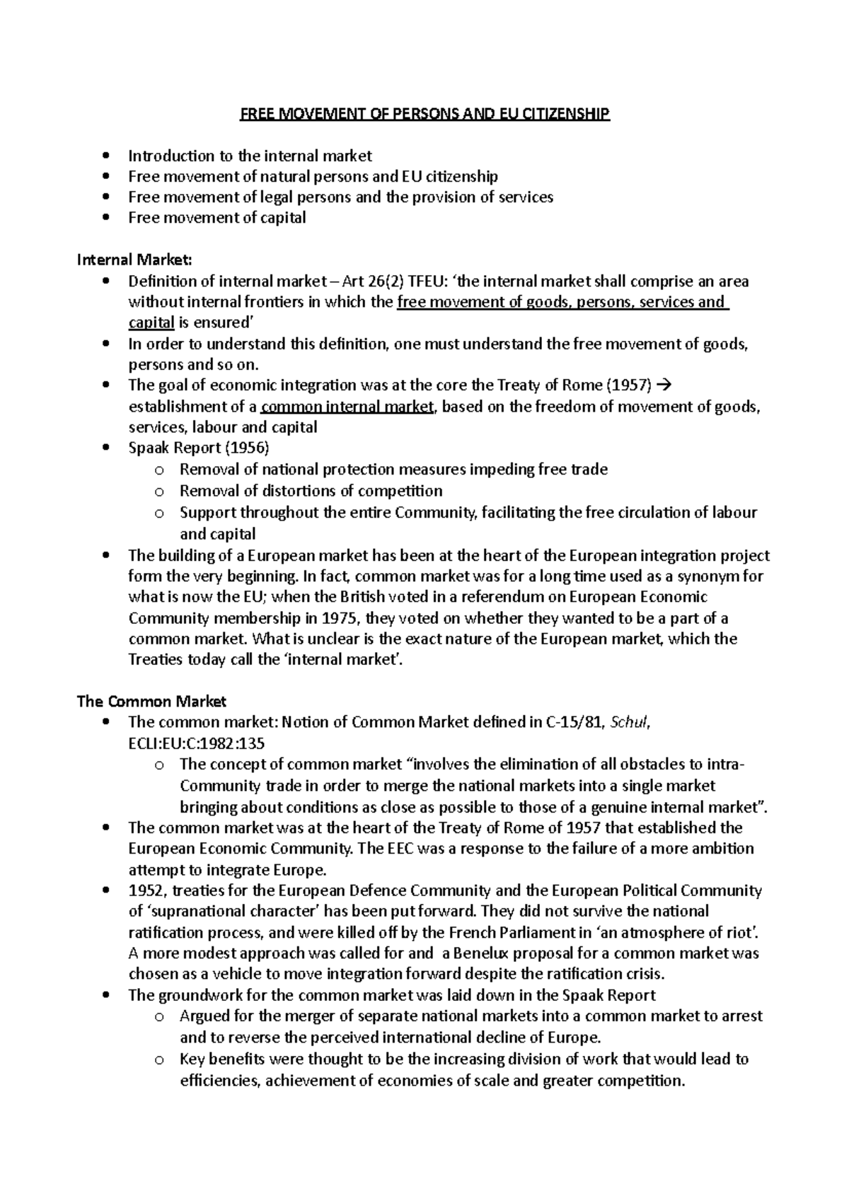 (6) Notes - FREE MOVEMENT OF PERSONS AND EU CITIZENSHIP - FREE MOVEMENT ...