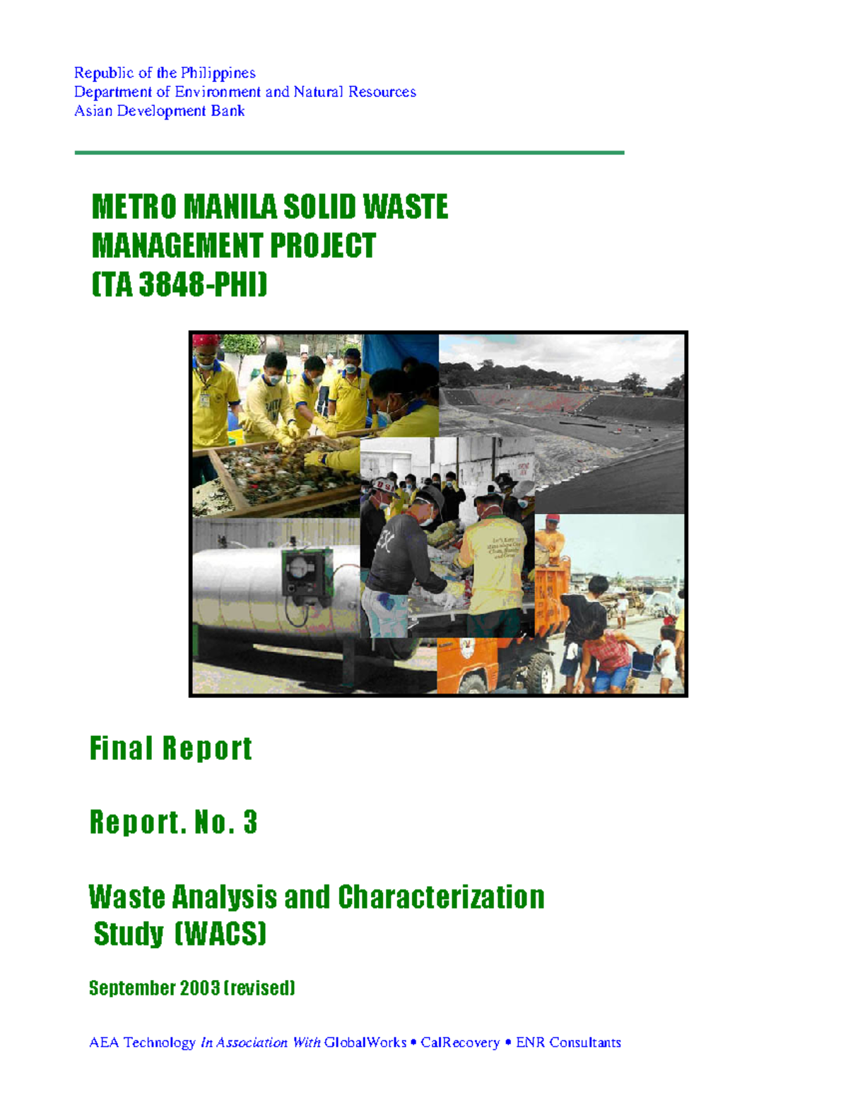 Report-3-Waste actualization and characterization suvey Manila ...