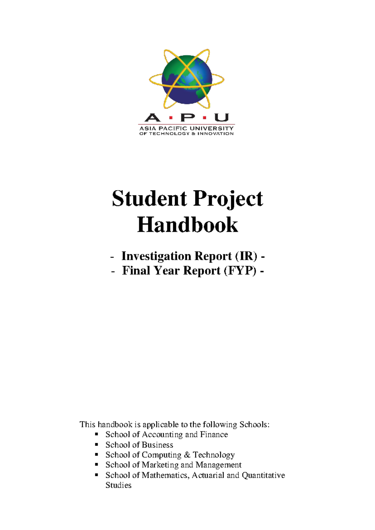 Student Project Handbook Version 2.1 2022010 1 Jan 2022 - Student ...