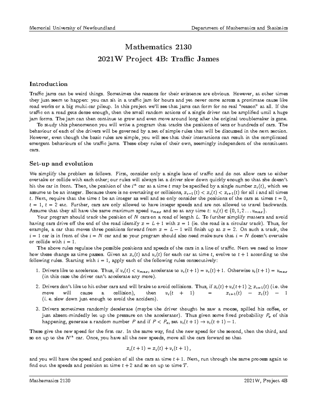 Project 4B - Math 2130 - Memorial University - Studocu