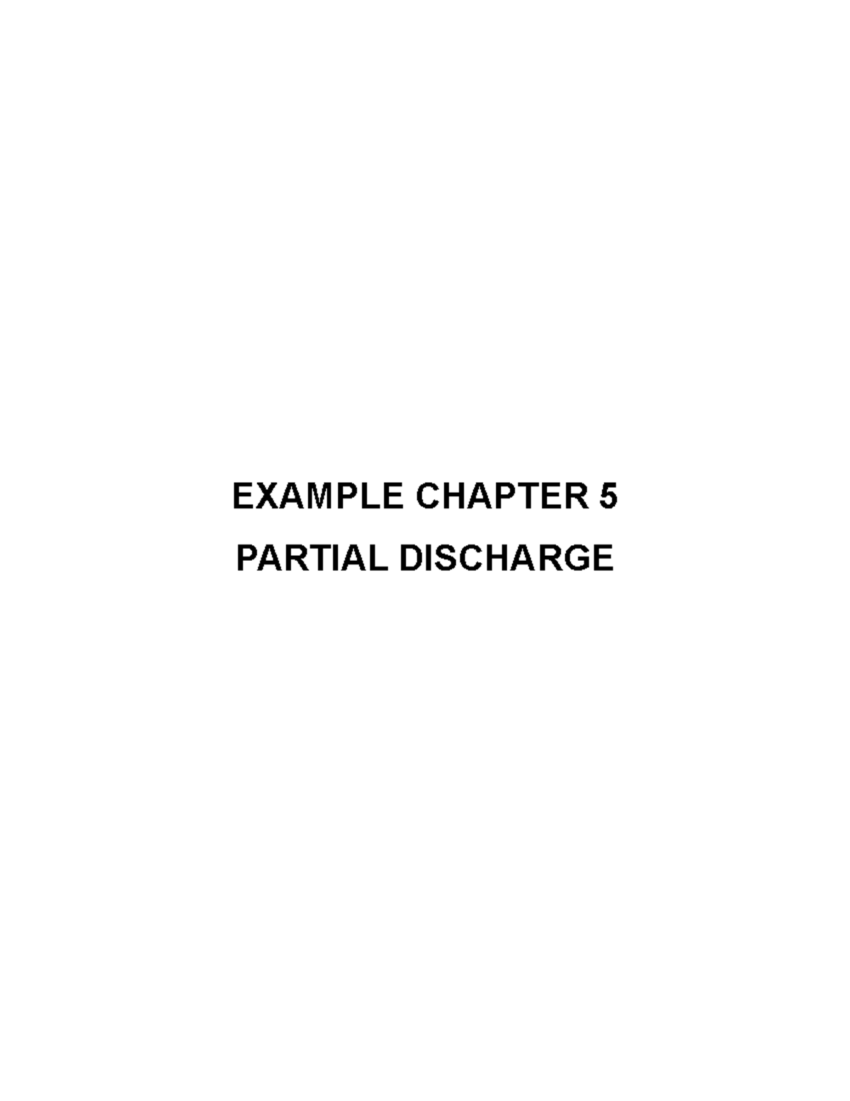 Example Chapter 5- Partial Discharge (New) - EXAMPLE CHAPTER 5 PARTIAL ...