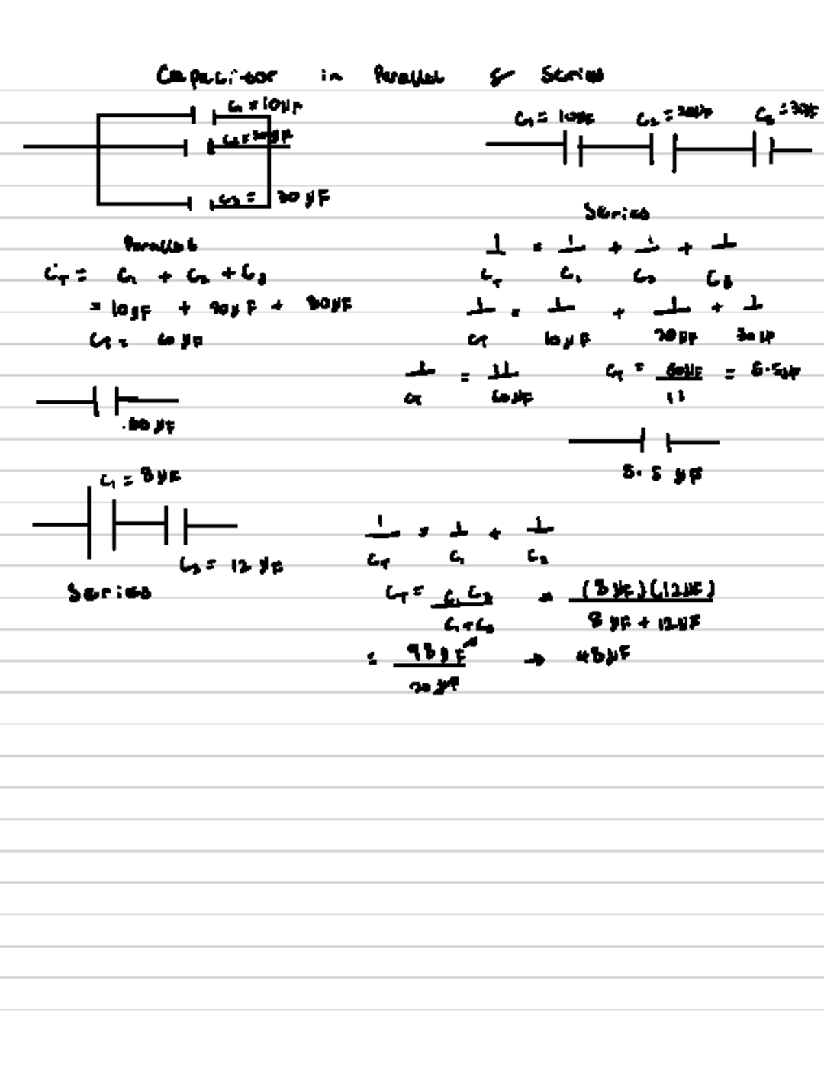 Capacitance And Dielectrics - Capacitor in Parallel & Series If c ...