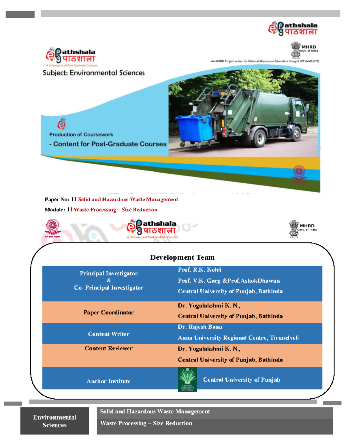 1511175118 p - Objectives To dispose the solid waste safely, without ...