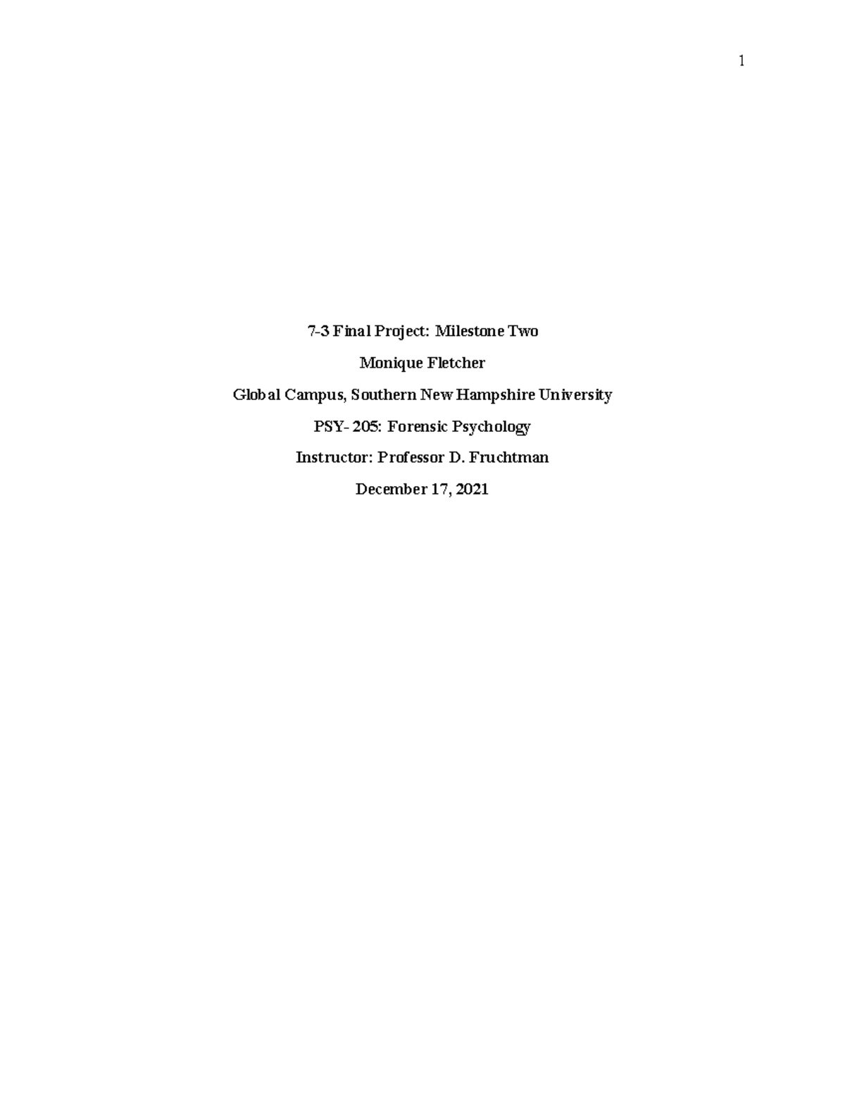 PSY-205 Final Project - Coursework - 7-3 Final Project: Milestone Two ...