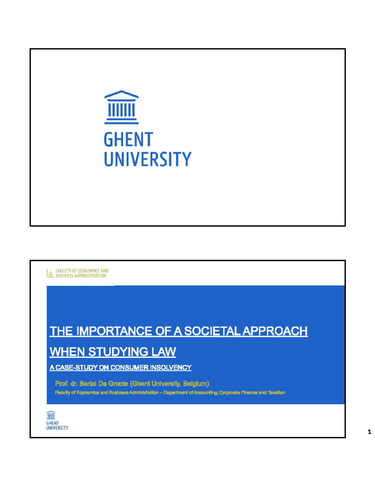 Tyrt - theory - GHENT UNIVERSITY FACULTY OF ECONOMICS AND BUSINESS ...