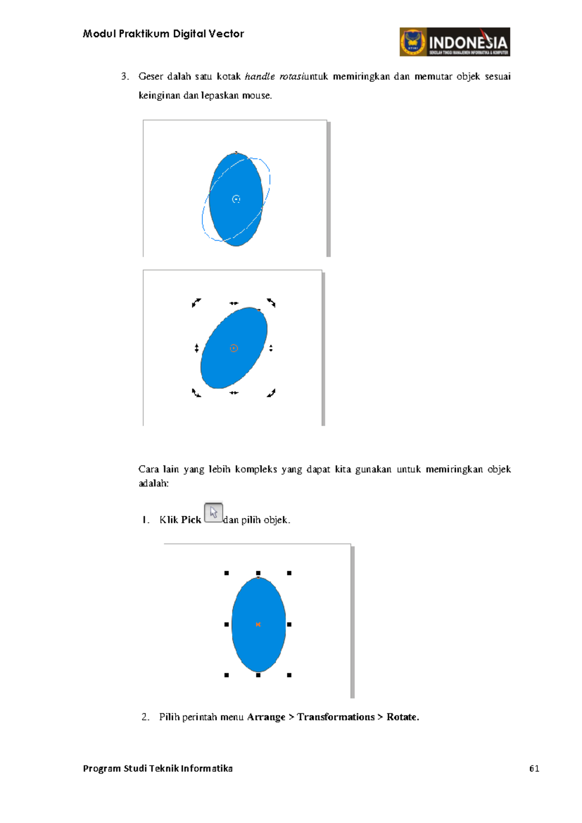 Modul Digital Vector 16 - Geser dalah satu kotak handle rotasiuntuk ...