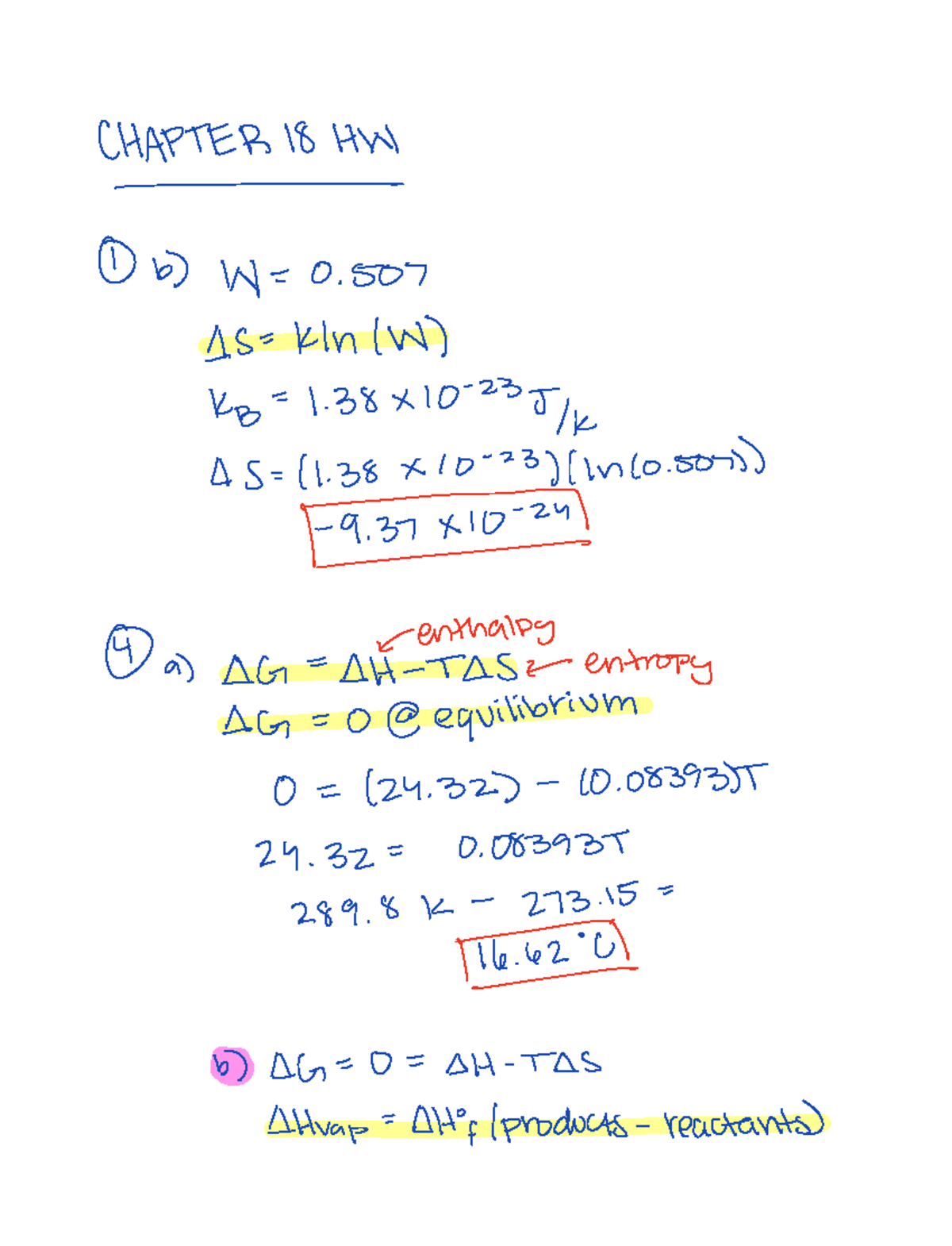 Chapter 18 Homework Chapterishi B In 0 Is Kin In K 1 10 23514 As 1