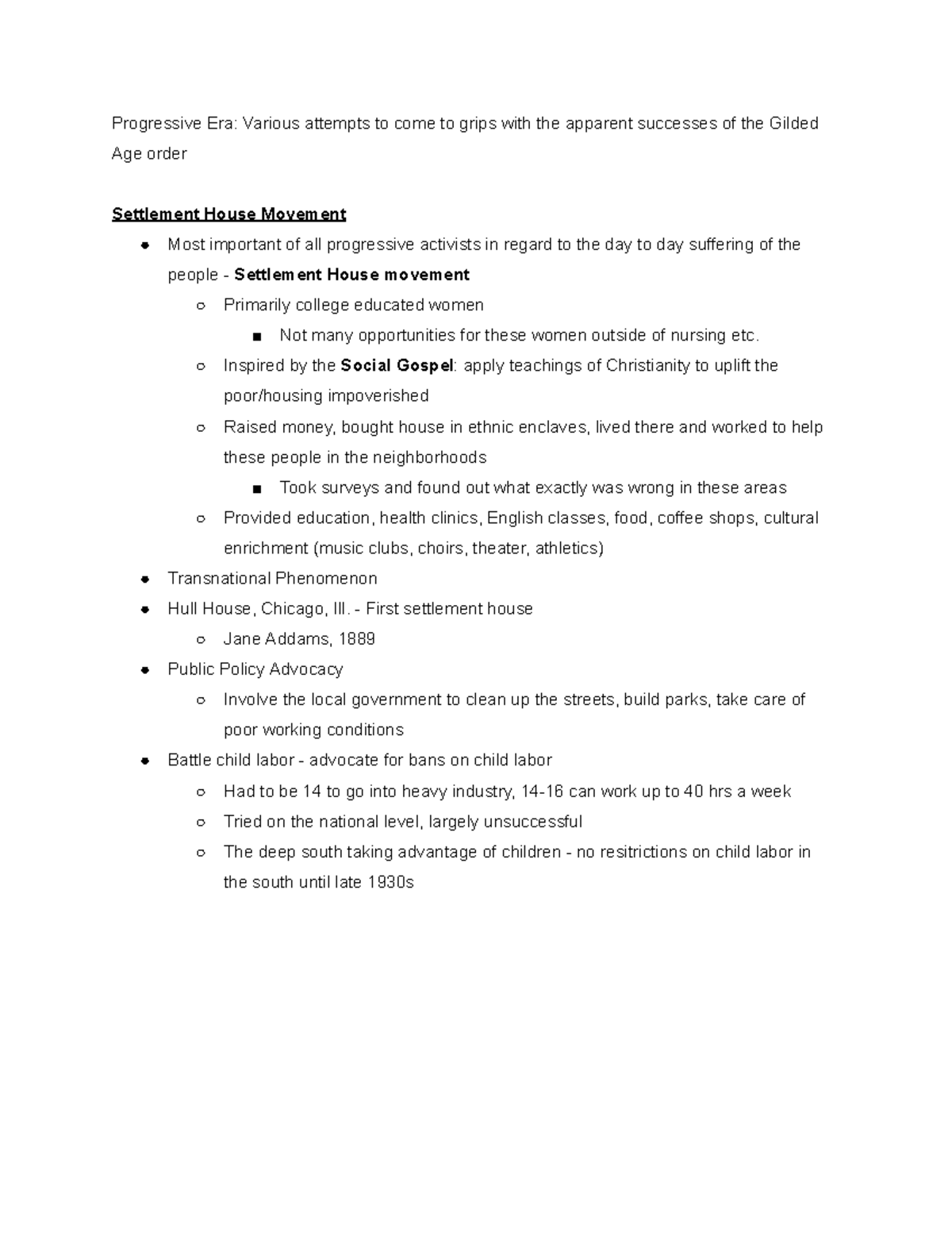 The Progressive Era - Progressive Era: Various attempts to come to ...