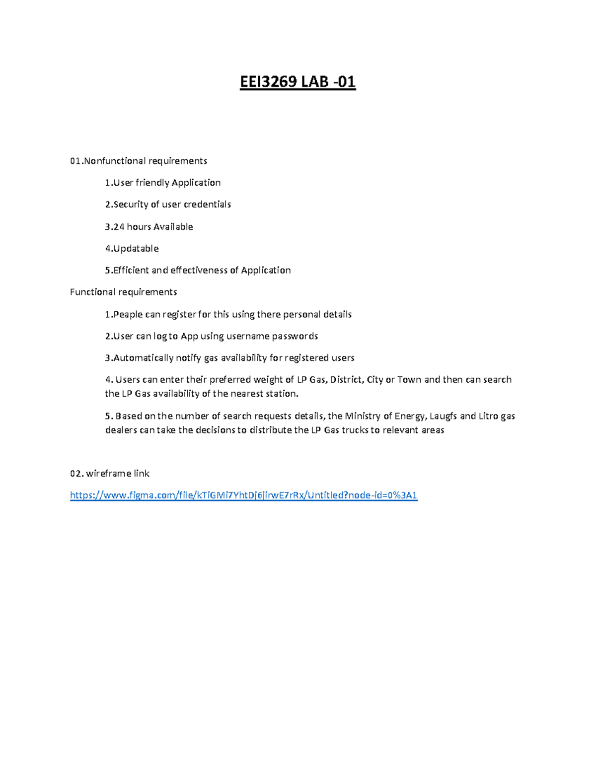 lab report 01 for se students - EEI3269 LAB - 01 01 requirements 1 ...