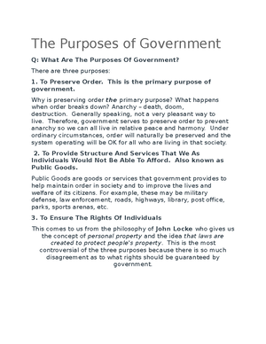The Three Basic Values of Government - The Three Basic Values of ...