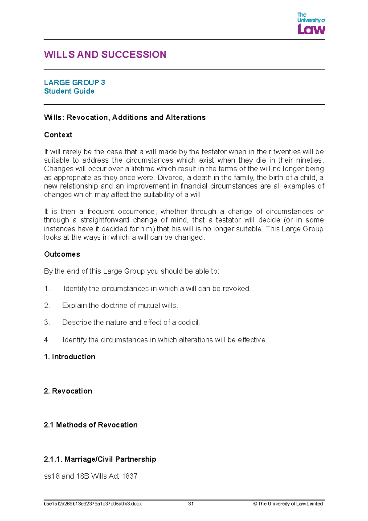 LG3- lecture with no notes - WILLS AND SUCCESSION LARGE GROUP 3 Student ...