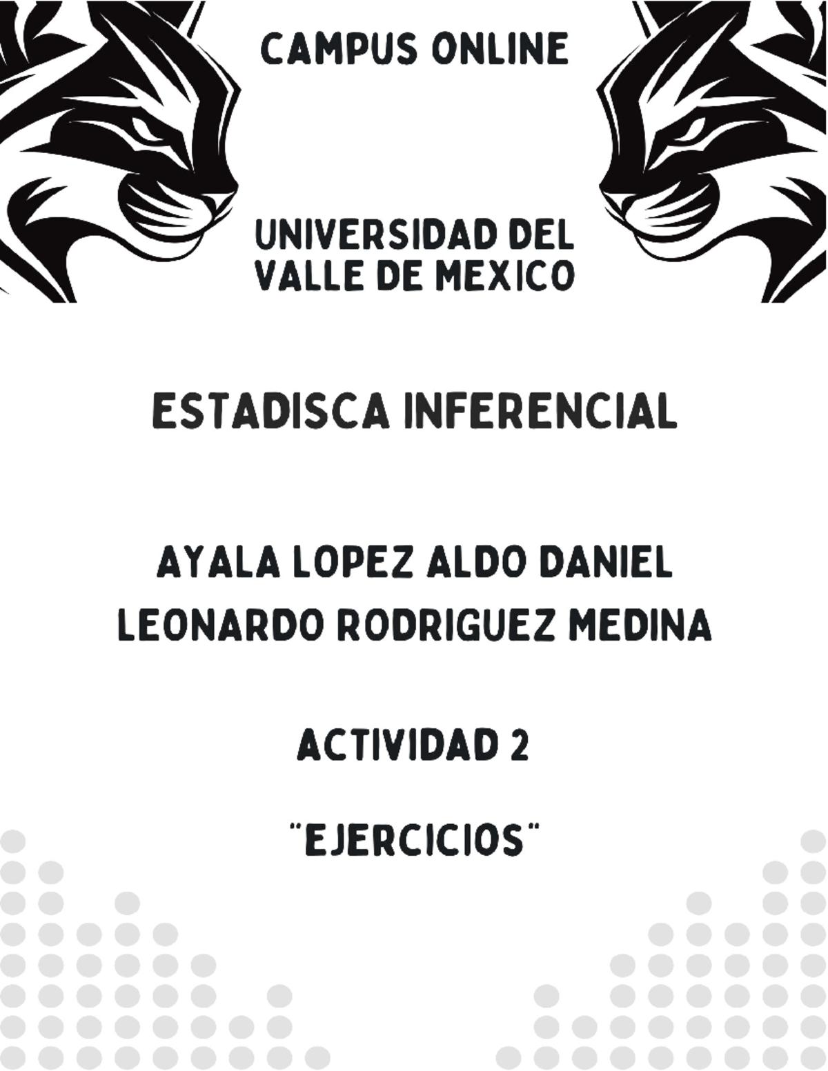 Ejercicios 2 estadistica inferencial - Con base en el material ...