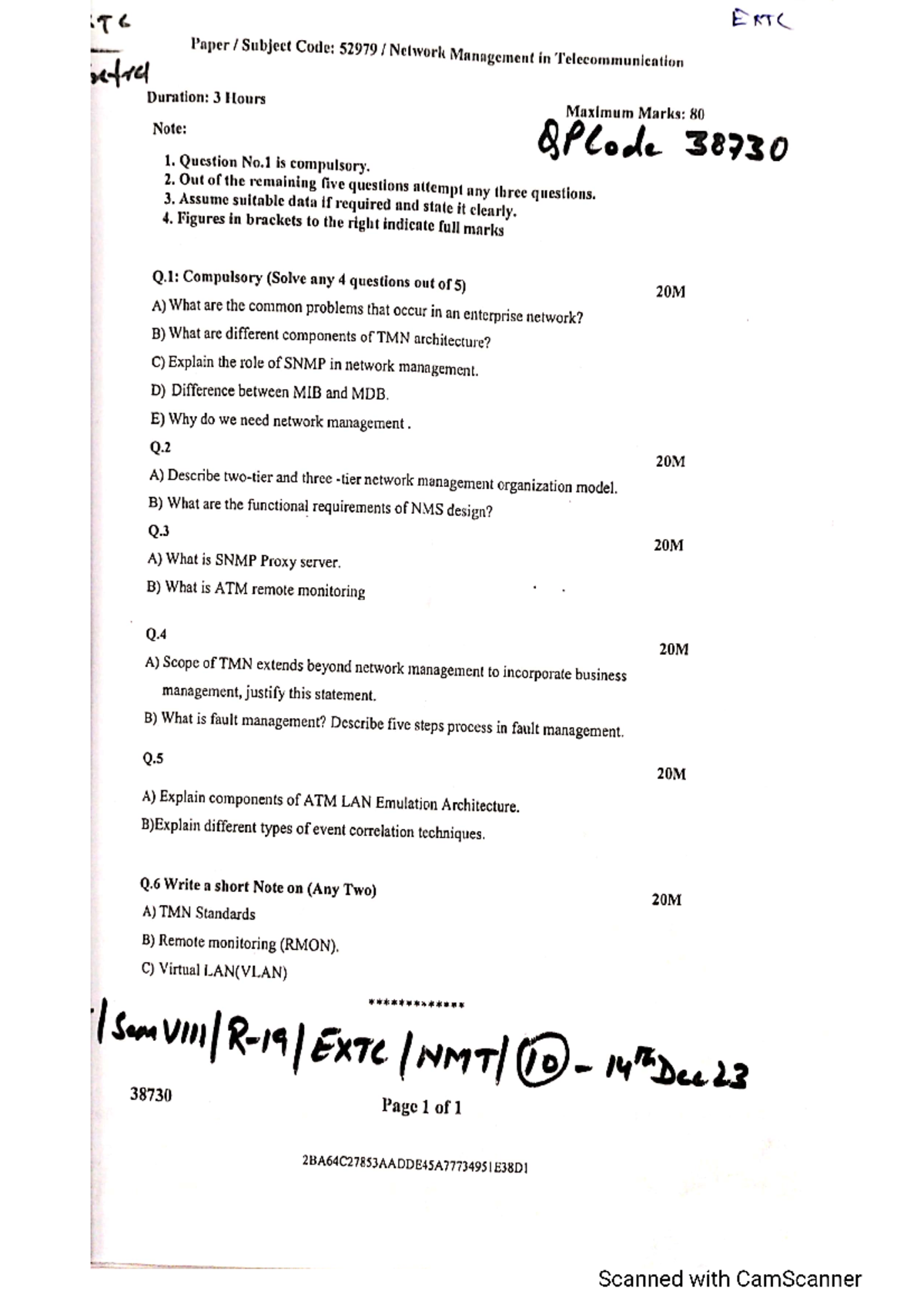 NMT PYQ'S - This include nmt pyq - Electronics and telecommunication - Studocu