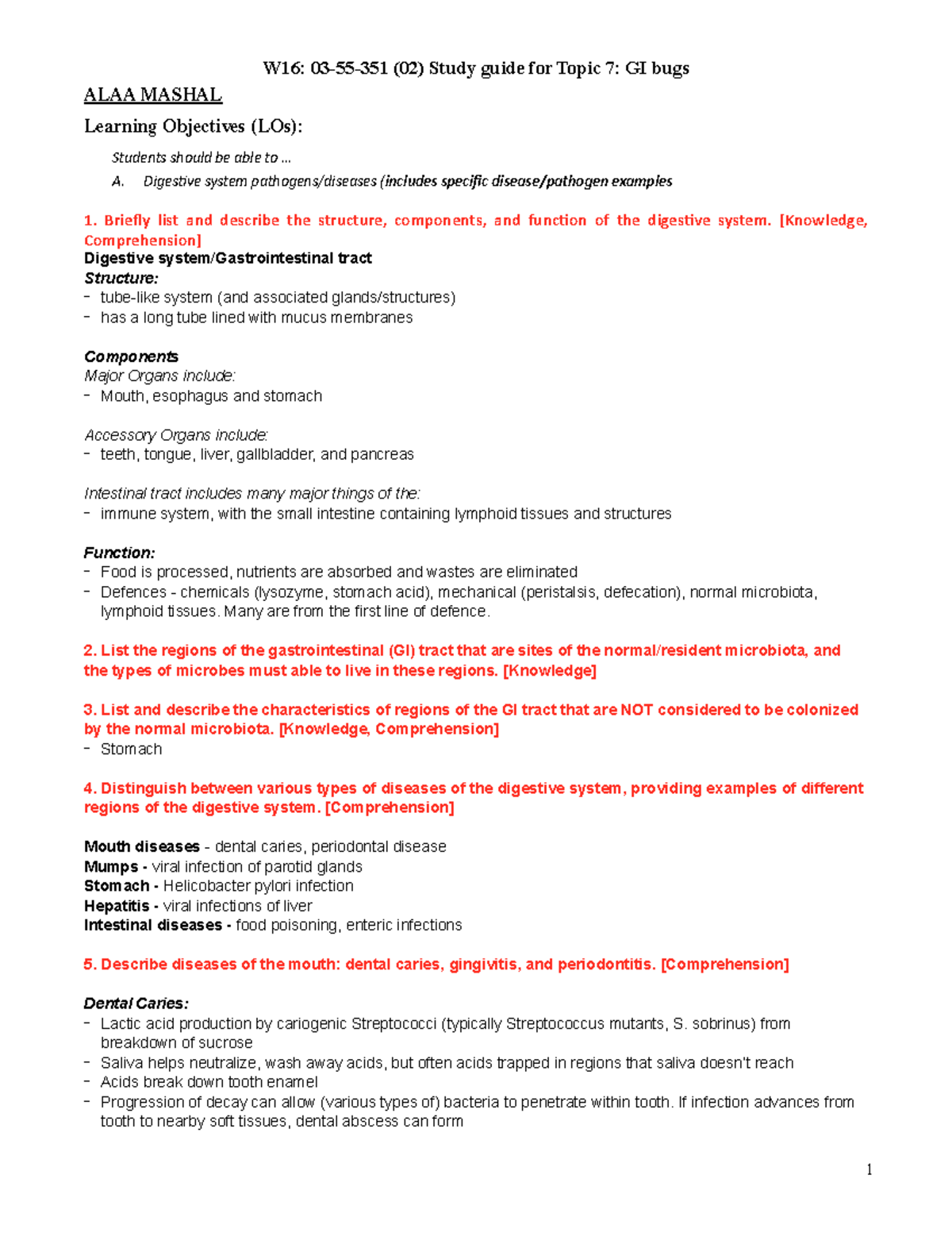GI-Bugs-LOs - Mrs Tawnya - W16: 03-55-351 (02) Study guide for Topic 7 ...