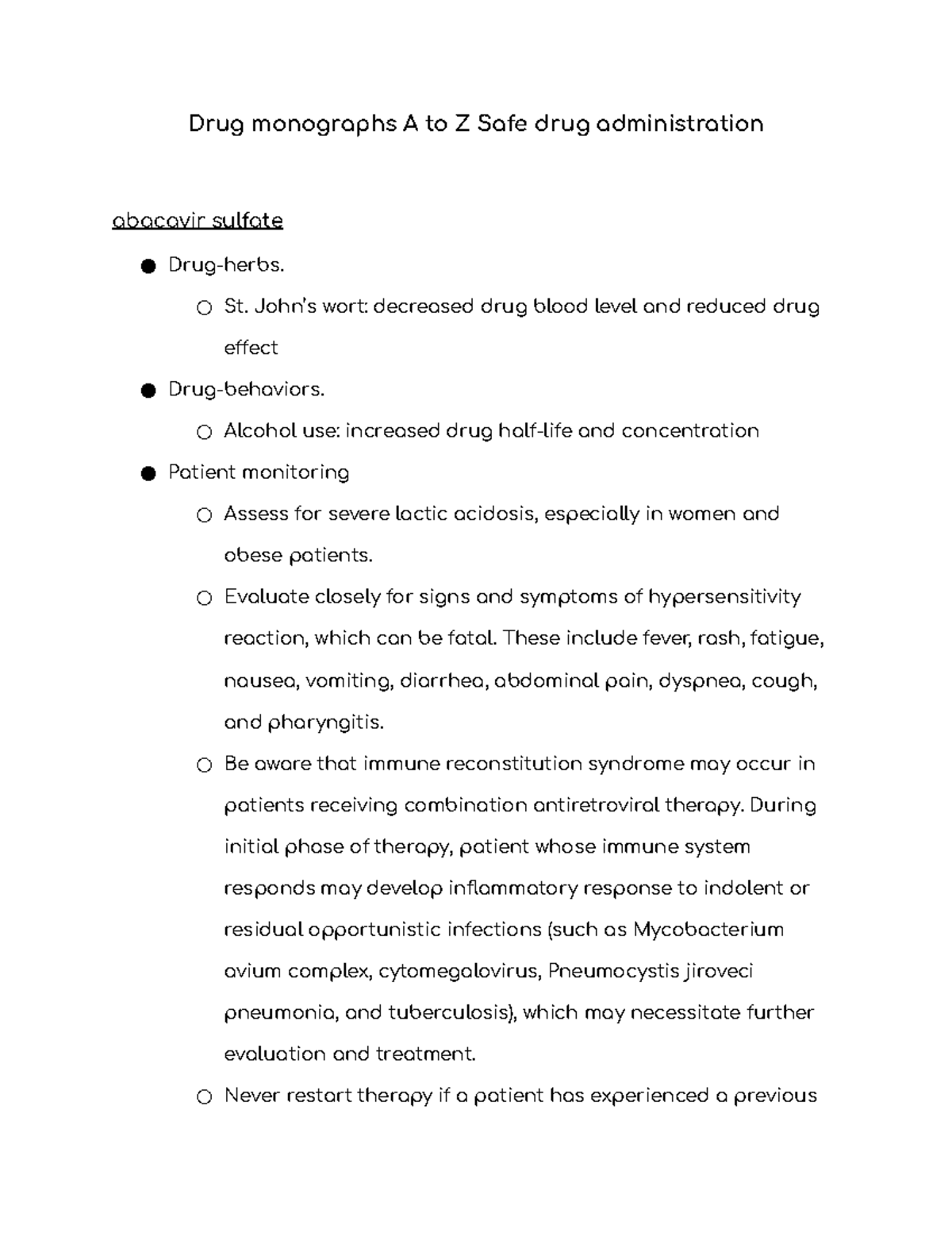 Drug monographs A to Z Safe drug administration - St. John’s wort ...