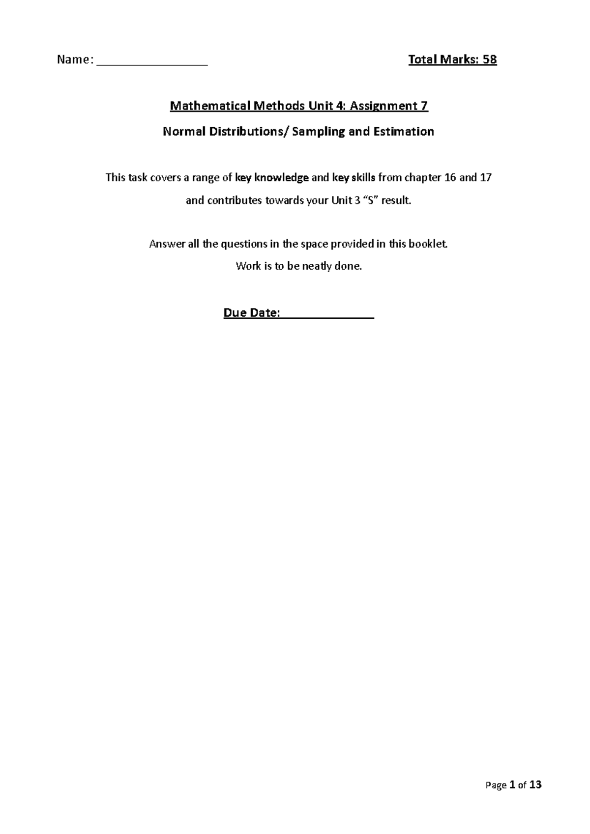 Yr12 Methods-Assignment 8 questions Version 2 - Name ...