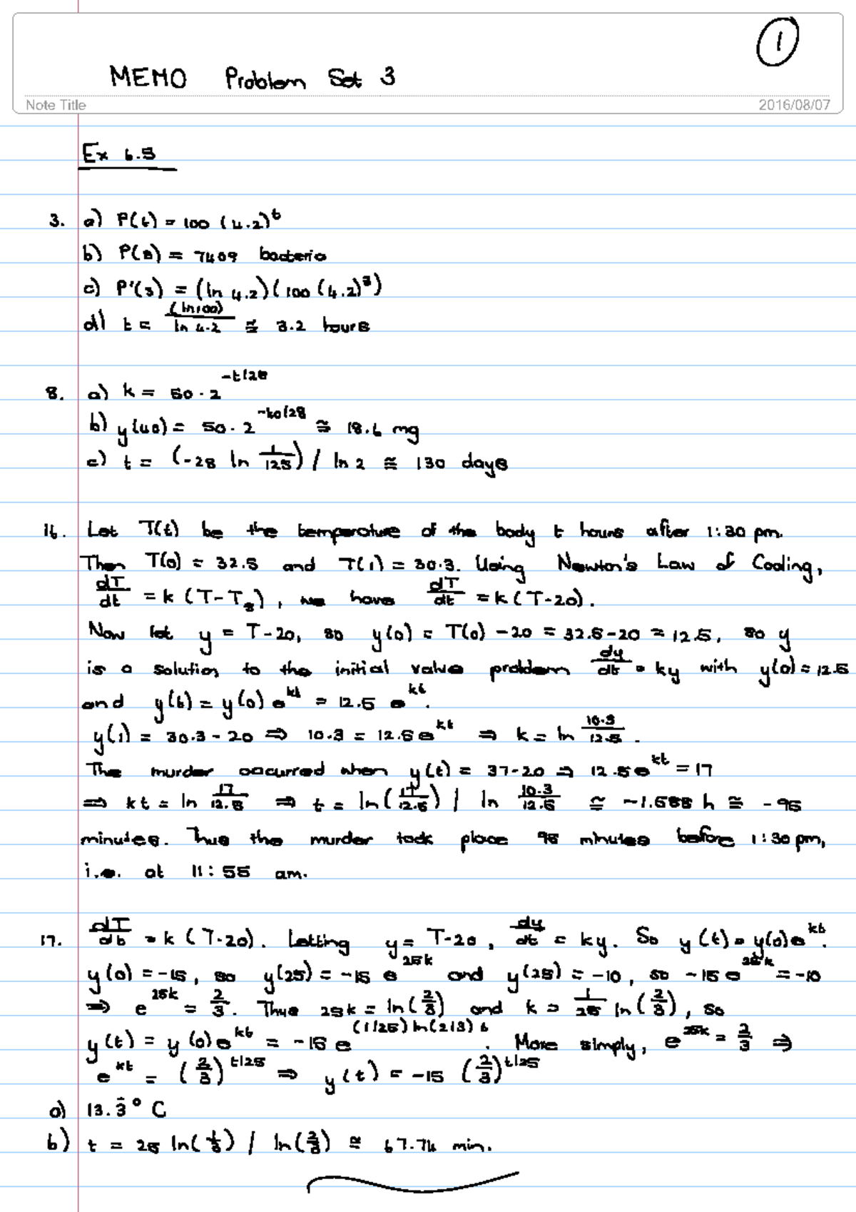 Problem Set 3 MEMO - its notes - MATHSTATS246 - Studocu