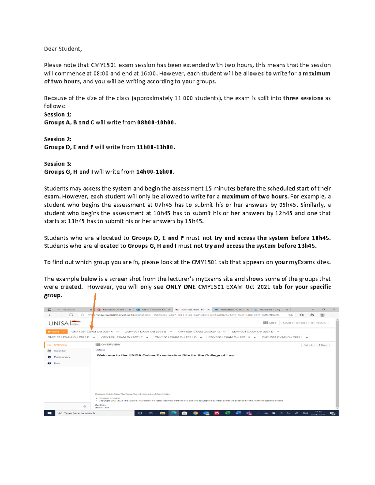 CMY1501 General Communication MCQ 4 November 2021 - Dear Student ...