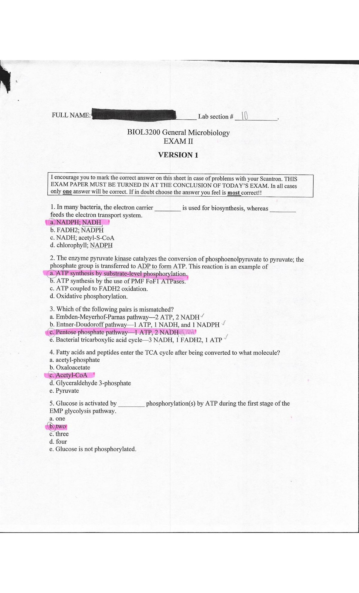 Fall17 Exam2 - old practice exam - BIOL 3200 - Studocu