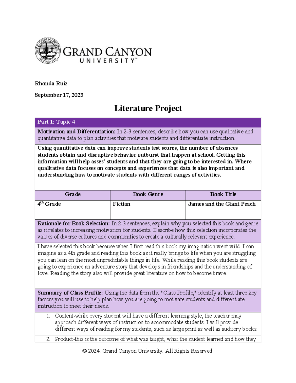 2 DONE REA-305-RS-Literature-Project - Rhonda Ruiz September 17, 2023 Literature Project Part 1 ...