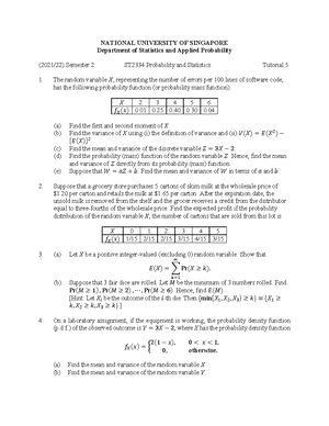 Tutorial Assignment 1 - National University of Singapore Electrical and ...