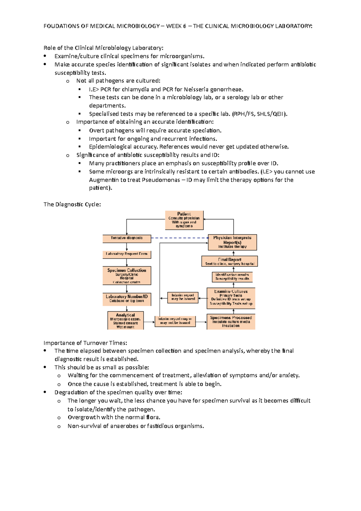 Role of the Clinical Microbiology Laboratory + Questions - Role of the ...