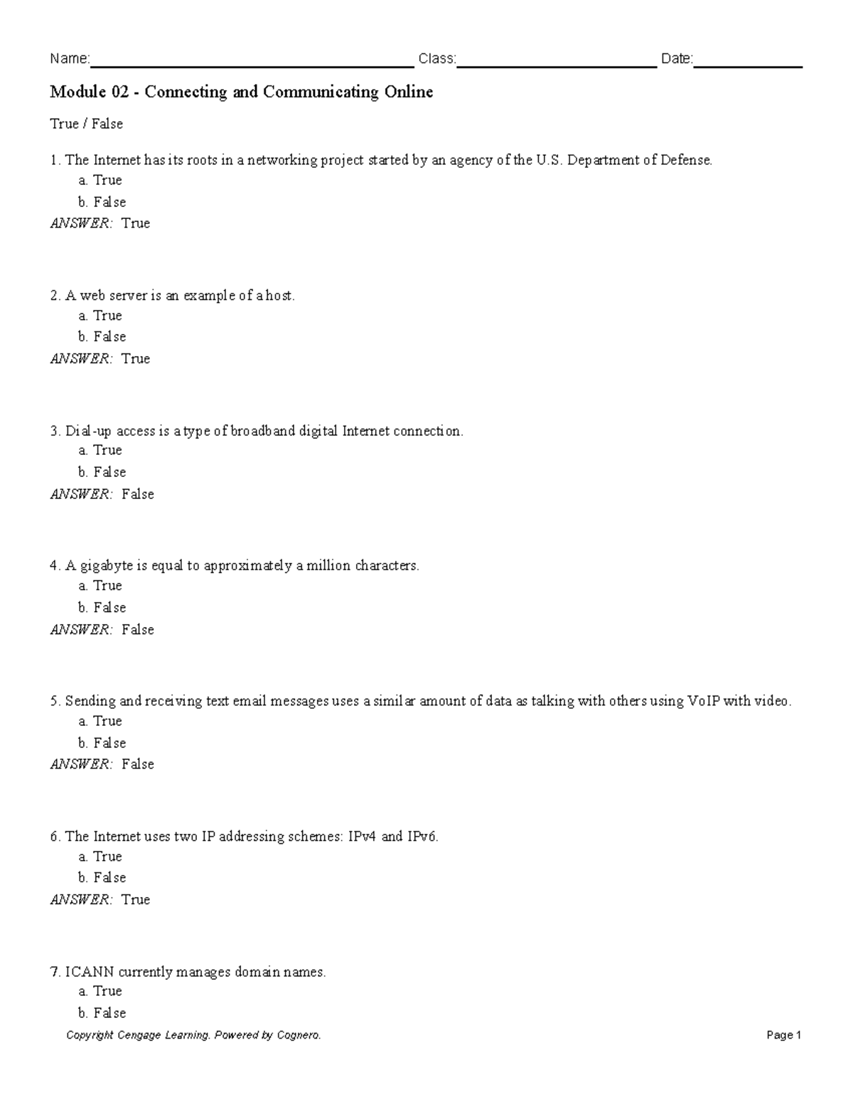 Excersice 1 - Module 02 Connecting and Communicating Online - Module 02 ...