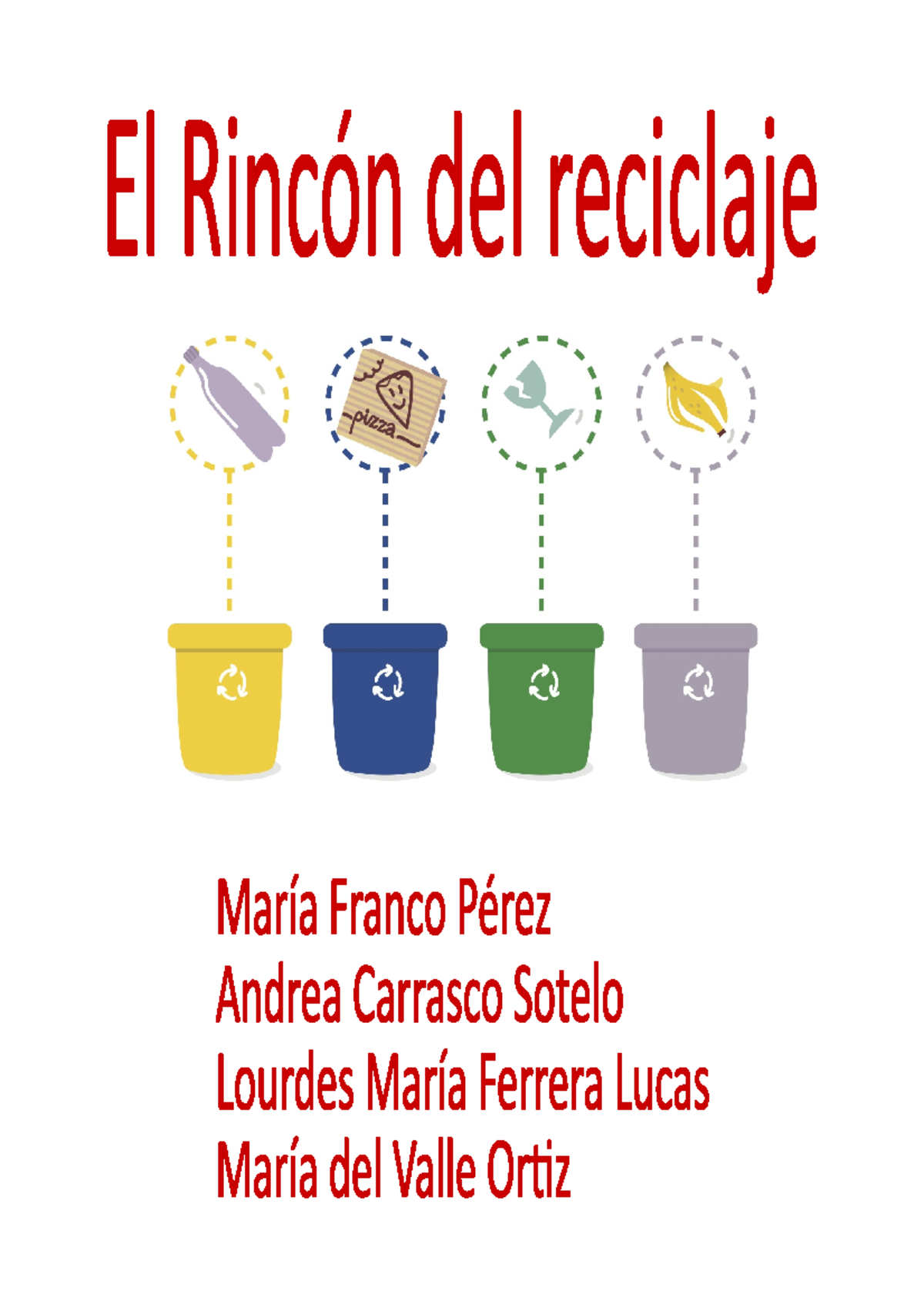 Trabajo: El rincón del reciclaje - Unidad del DEL - Studocu