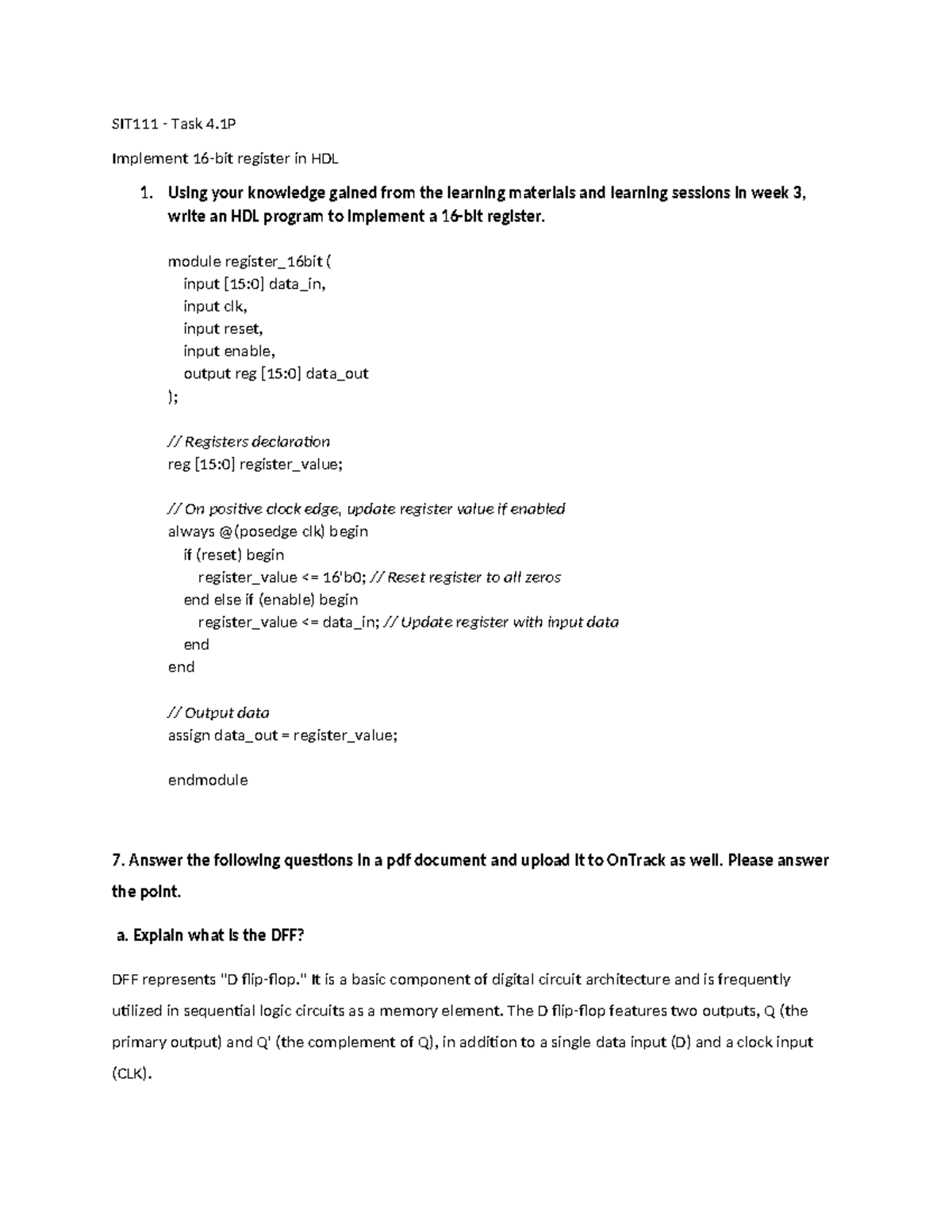 SIT111 Task 4 - uhjik - SIT111 - Task 4 Implement 16-bit register in ...