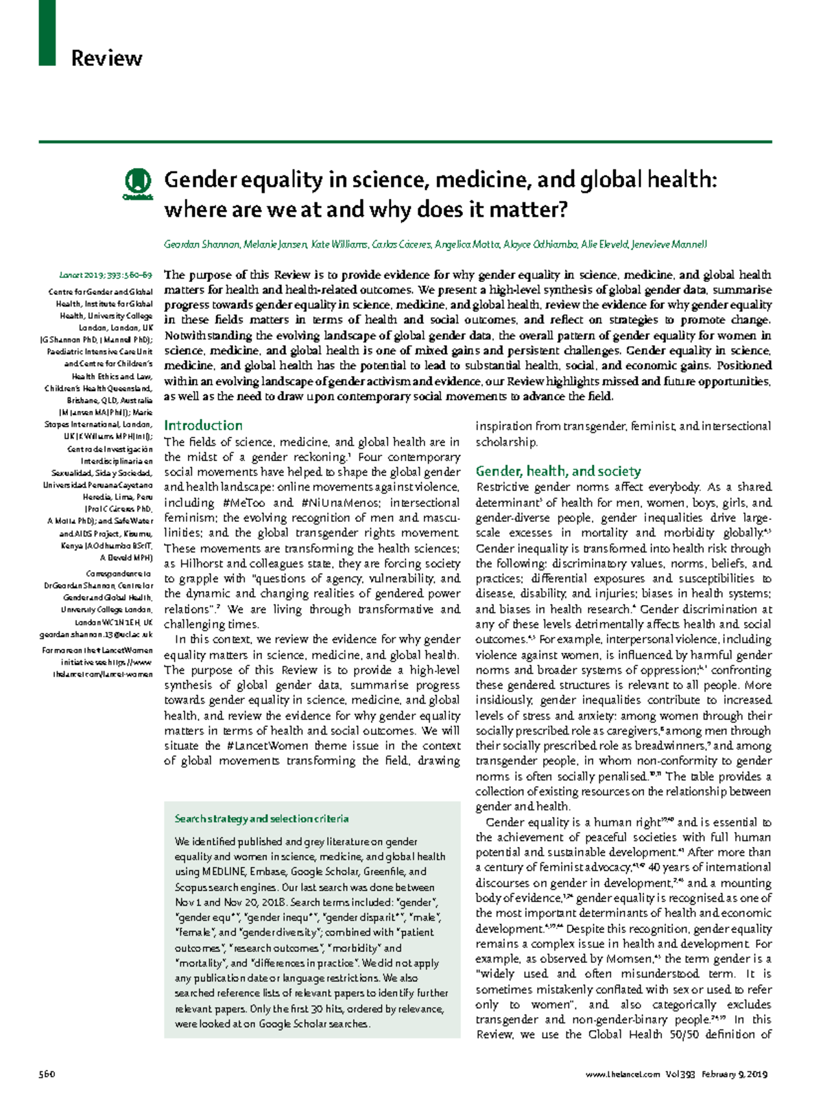 Gender equality science - Gender equality in science, medicine, and ...