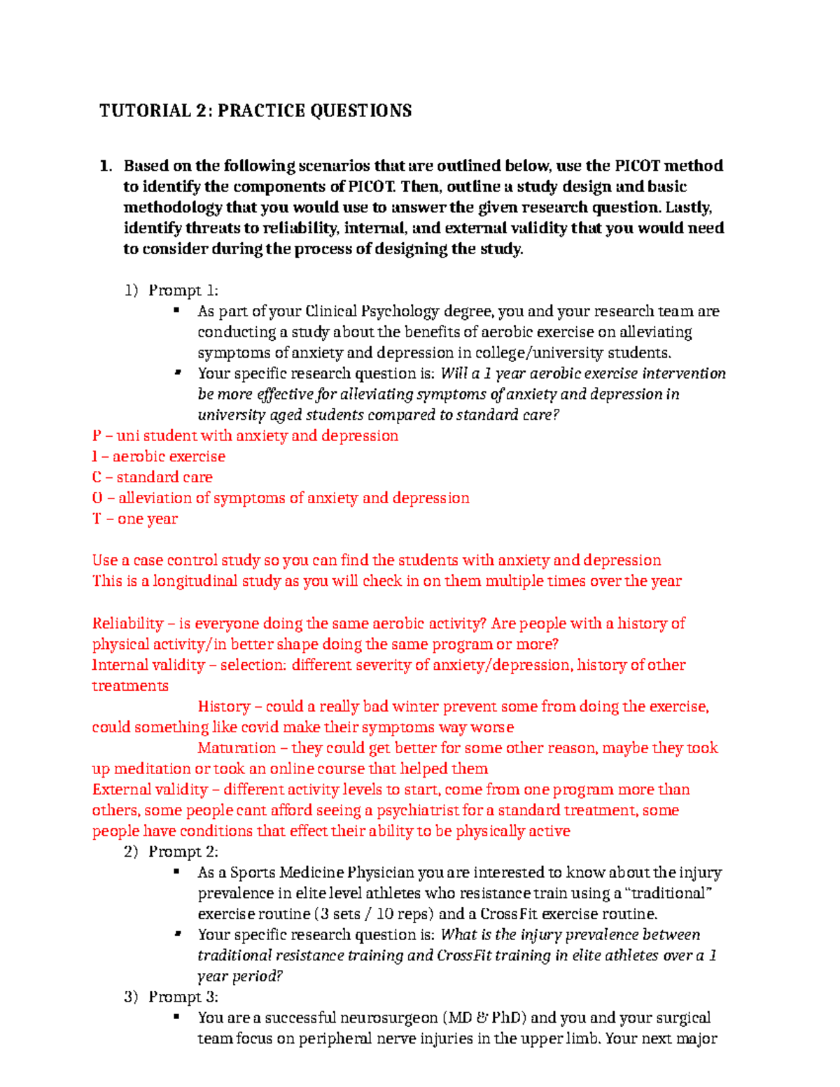 Tutorial 2 - KIN 232 - Practice Questions - TUTORIAL 2: PRACTICE ...