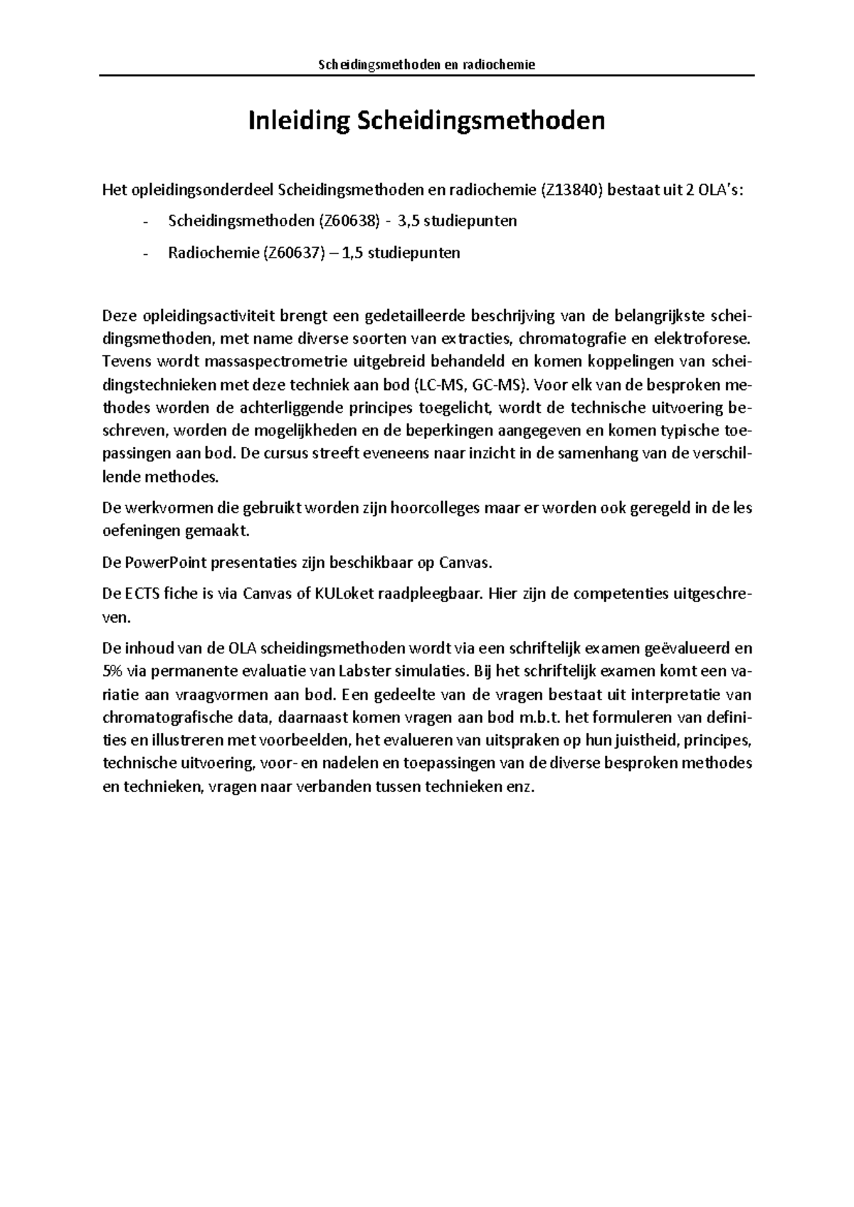 Cursus scheidingsmethoden 2024 - Studocu