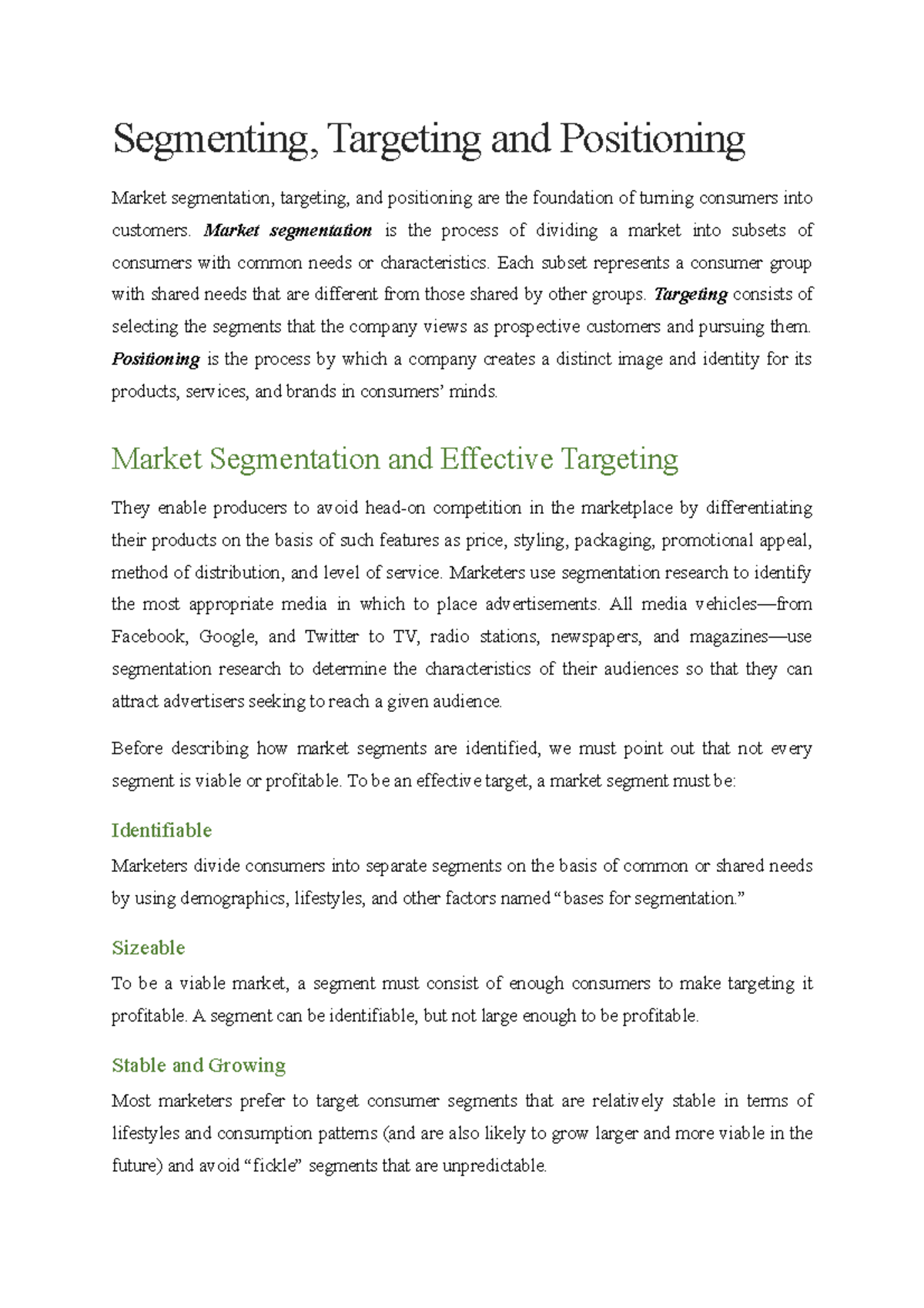 2.Segmenting,Targeting and Positioning - Segmenting, Targeting and Positioning Market ...
