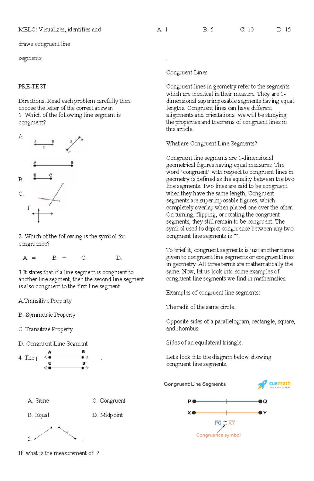 IP FOR 3RD Quarter 1 - MATH NOTES - MELC: Visualizes, identifies and ...