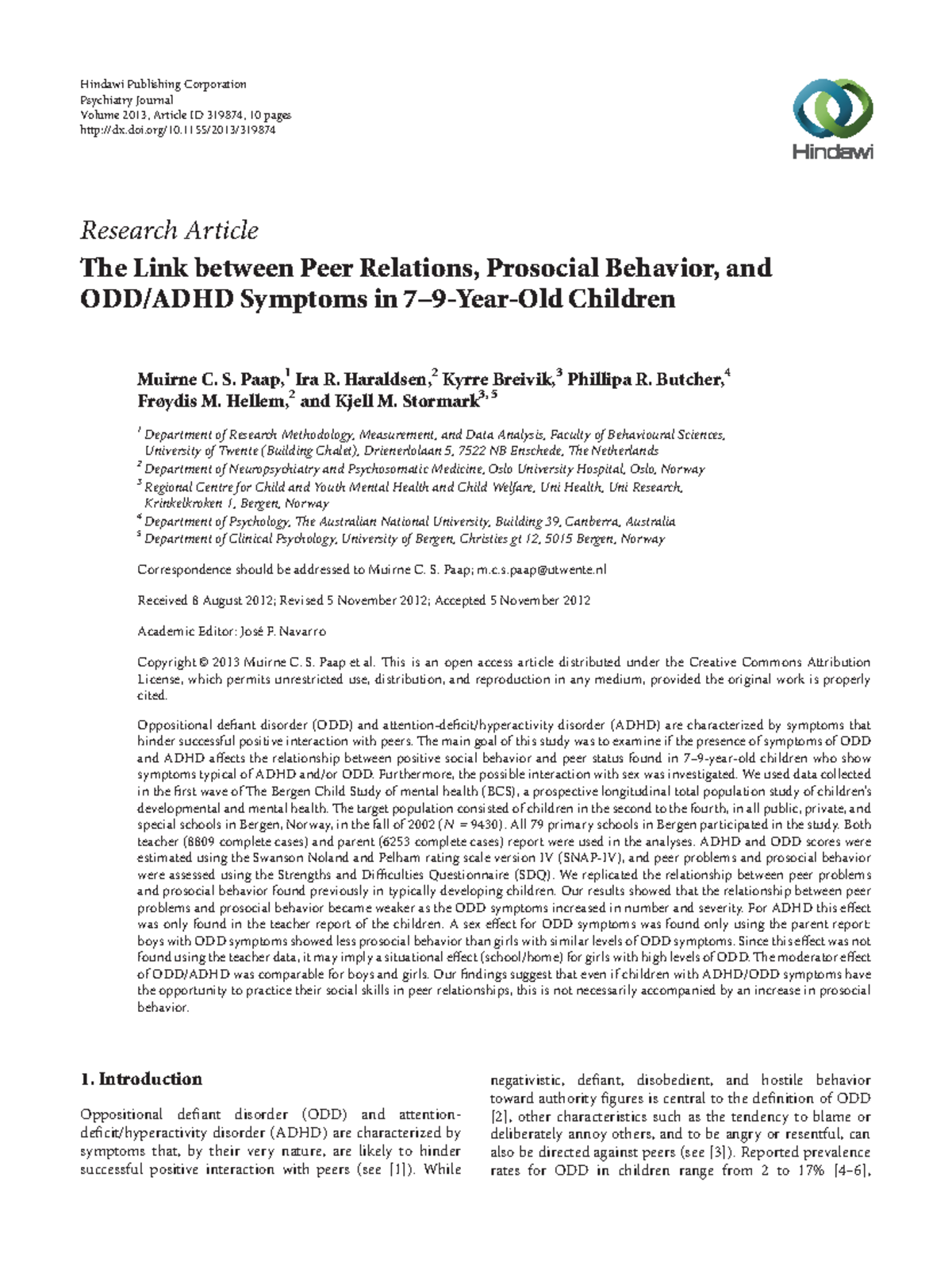 Research Article - Hindawi Publishing Corporation Psychiatry Journal ...