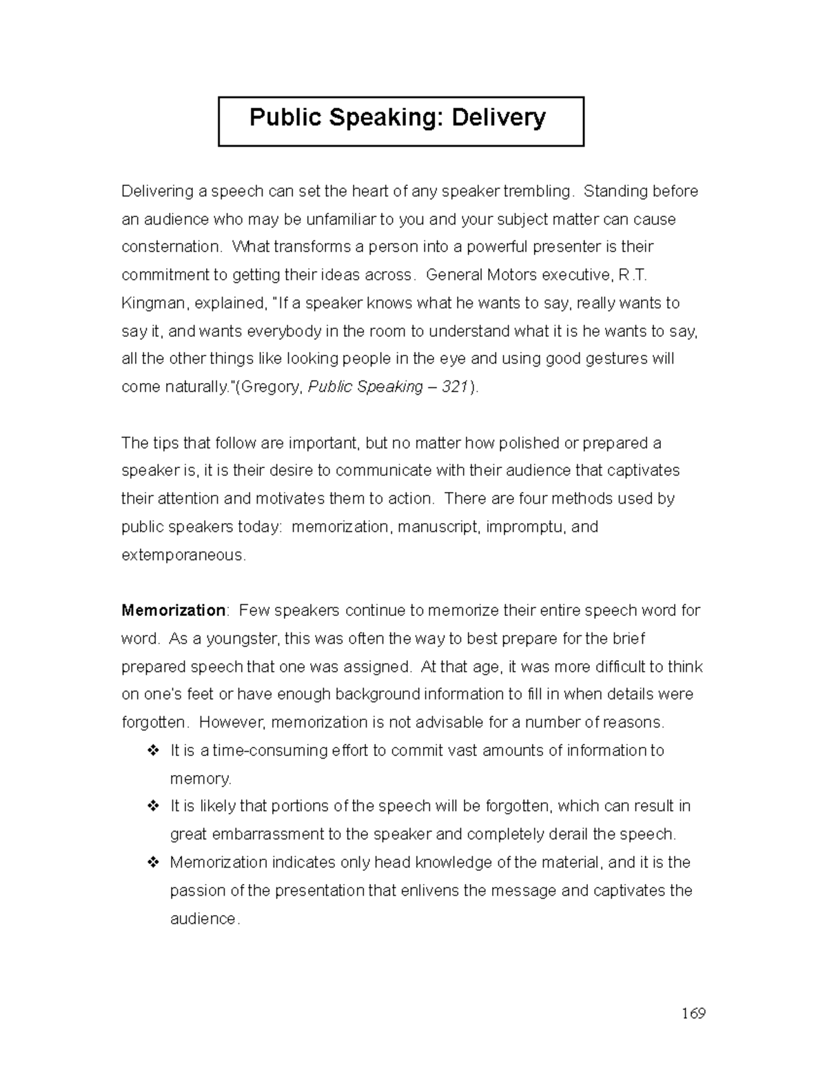 Public Speaking - Lecture notes 5 - Delivering a speech can set the ...