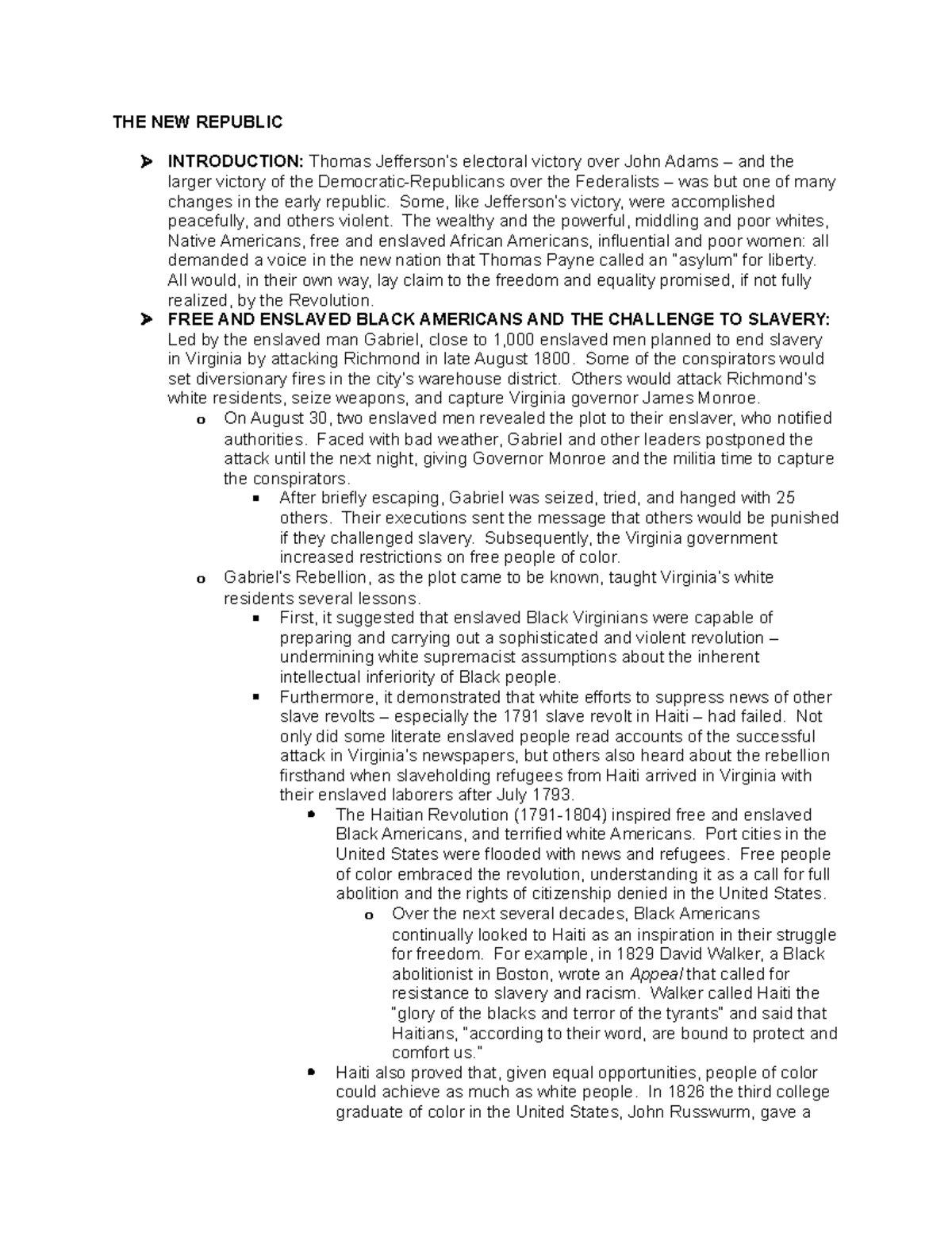 7. THE NEW Republic - Chapter 7 Textbook Notes for HIST 1301.915 with ...