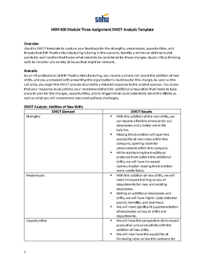 Mod 3 HR Inbox - Module 3-2 HR Inbox Anny Carpenter SNHU HRM 400 Professor Leroy Kettler July 27 ...