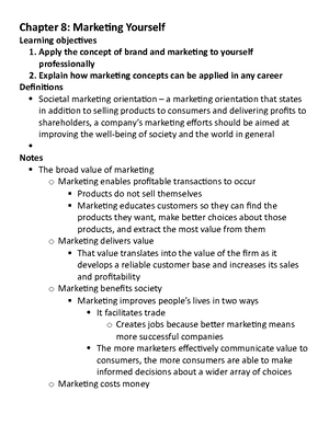MKT 205 Mod 3 Notes - MKT 205: Mod 3: Brand and Promotion How Marketing ...