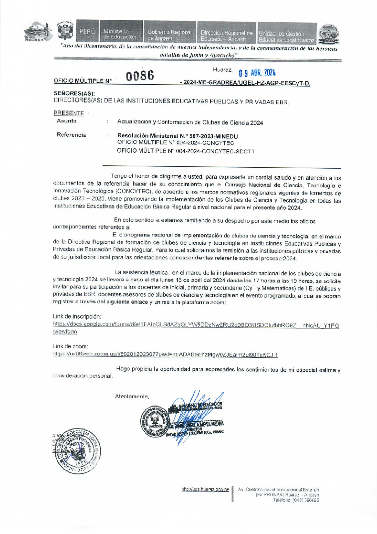 OM 0086 club de ciencias - "Decenio de la Igualdad de Oportunidades ...