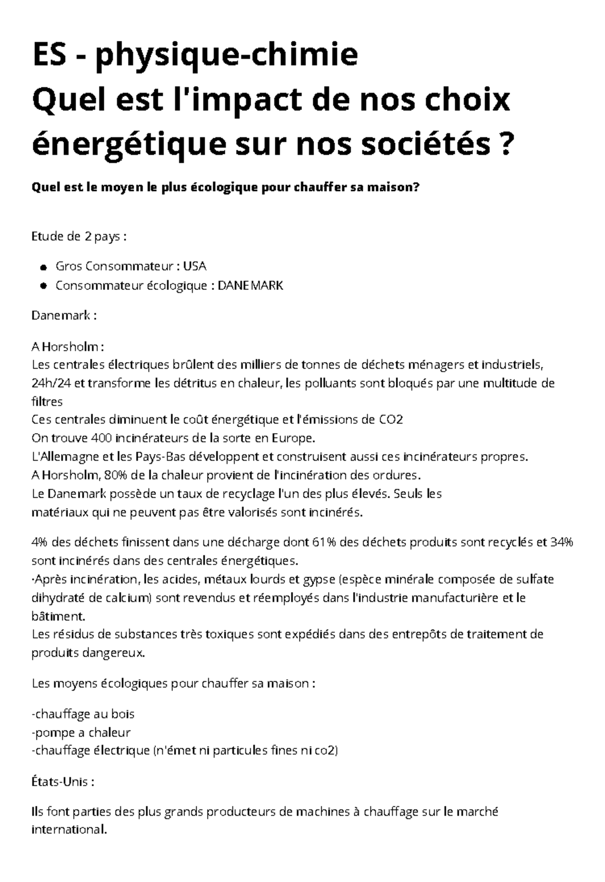 ES - physique-chimie- Impact de nos choix énérgétiques - ES - physique ...