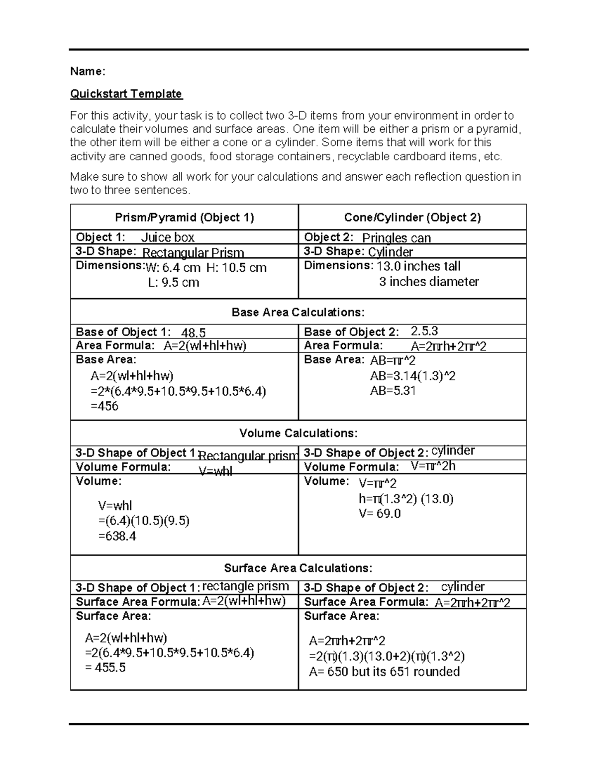 Quickstart template - hope it - Name: Quickstart Template For this ...