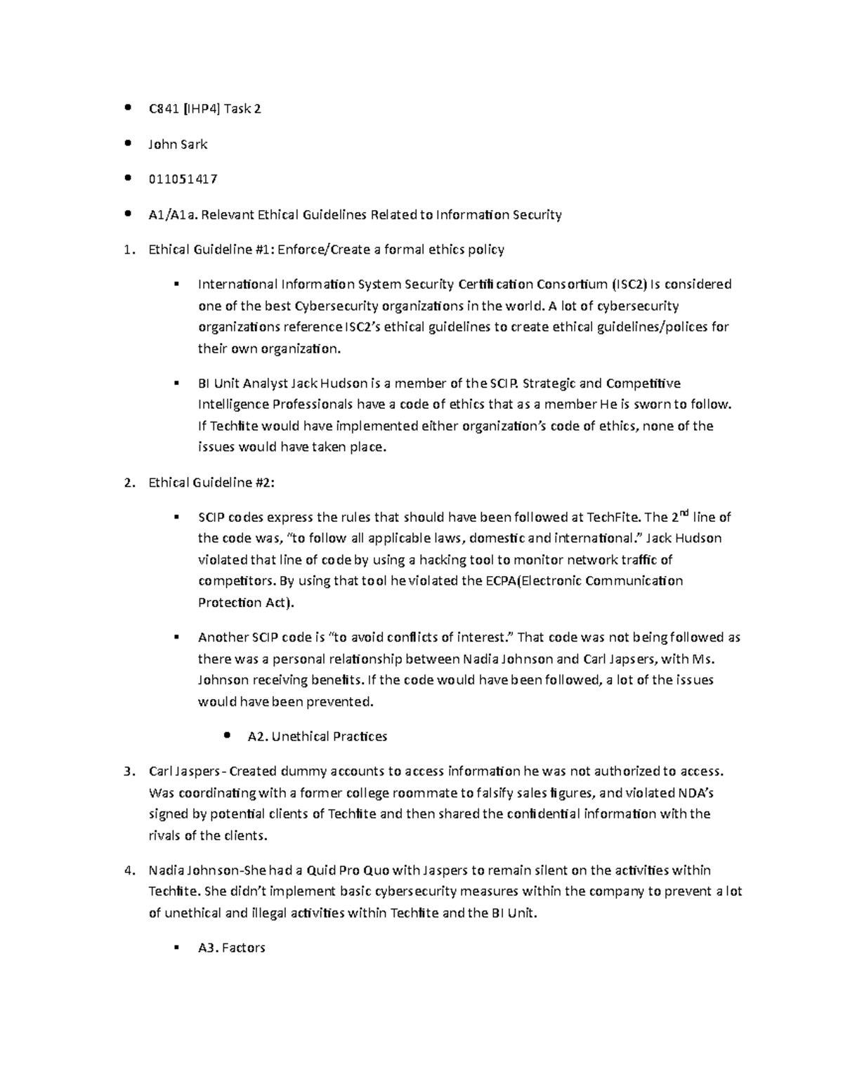 Task-2 C841 - Summary Legal Issues in Information Security - C841 [IHP4 ...