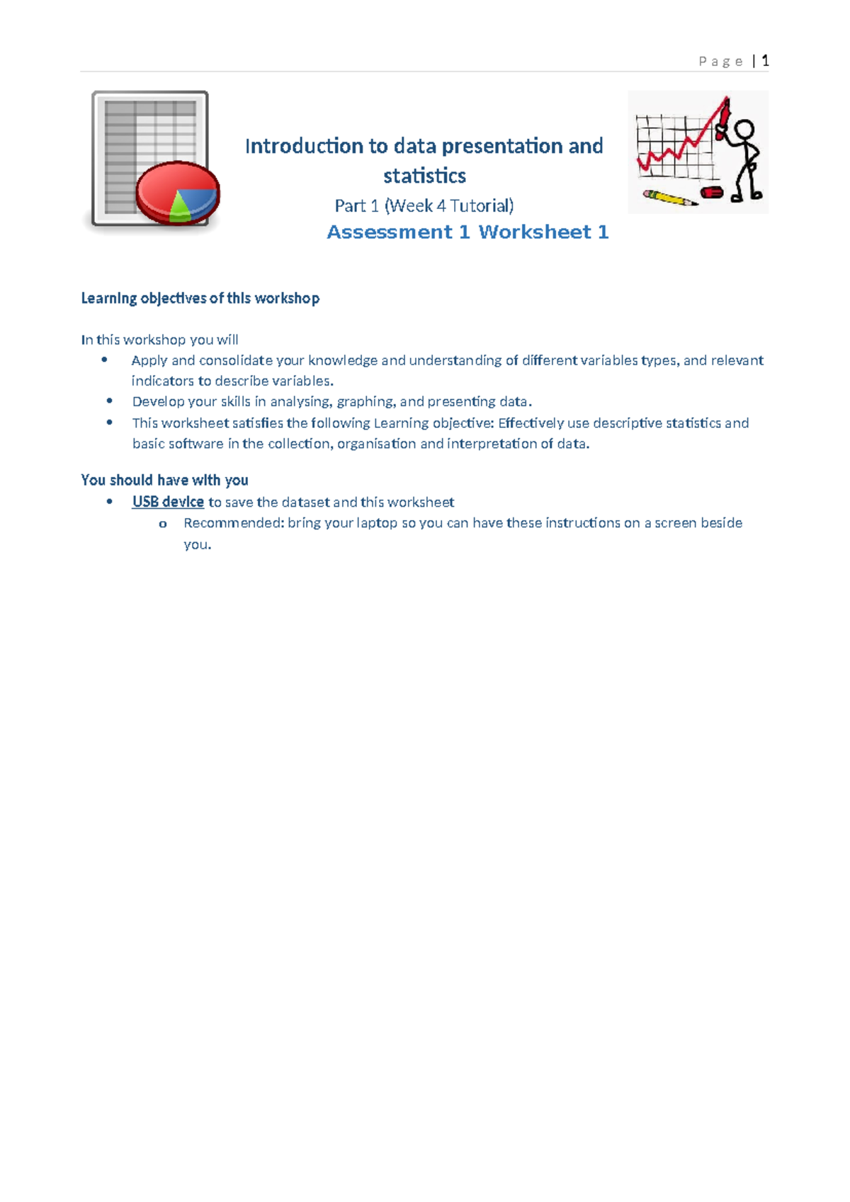 1. Worksheet 1 Stats 1-1 - Introduction to data presentation and ...