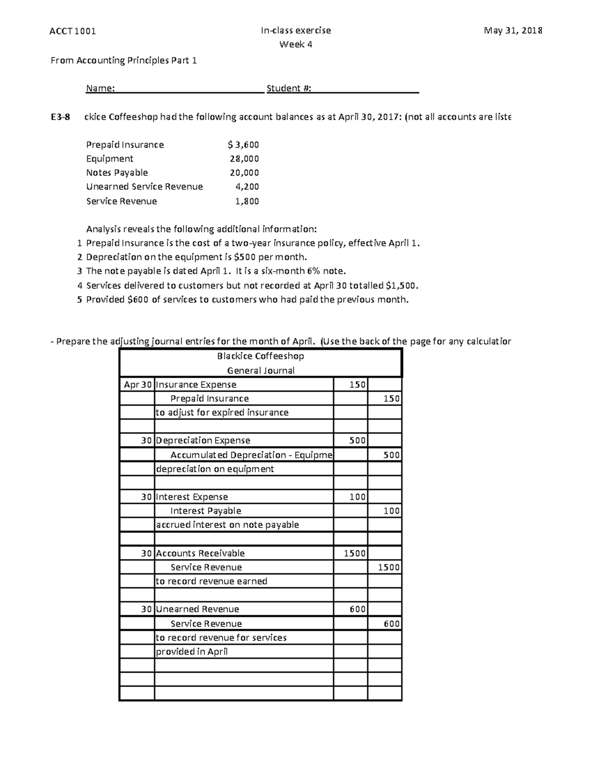 In-Class Exercise Week 4 - Solution-2 - In-class exercise Week 4 ACCT ...