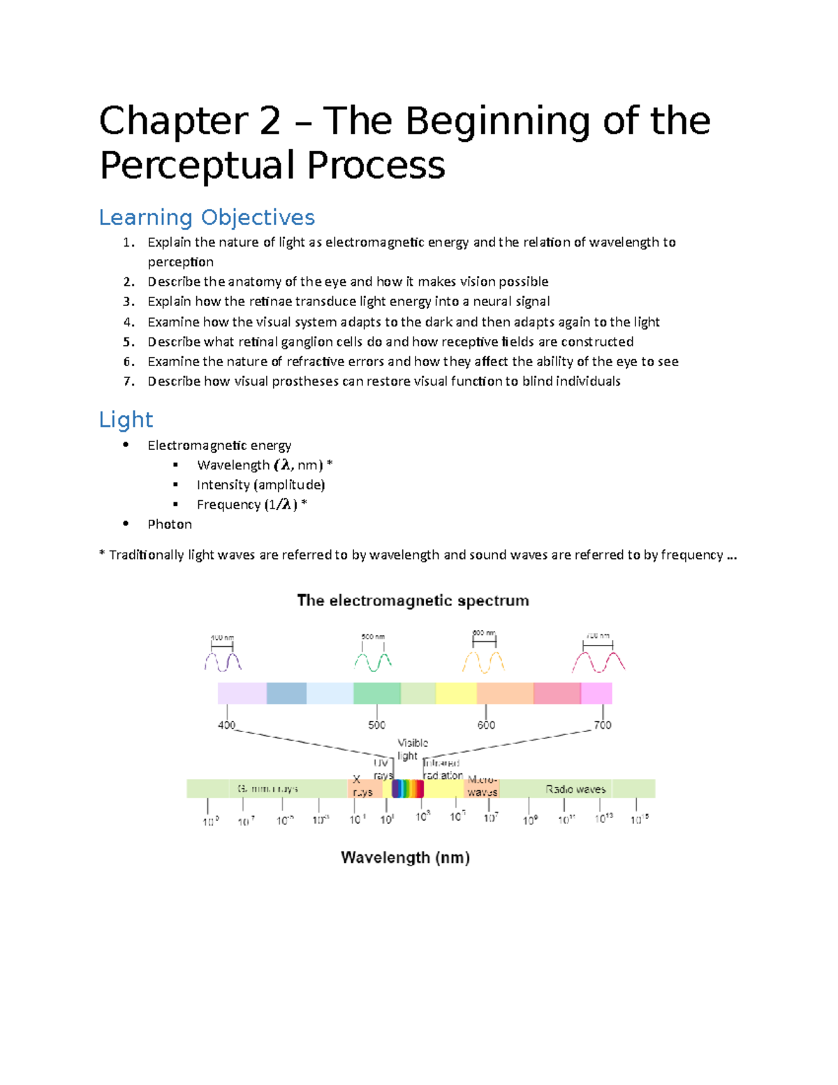 01-23-23 Chapter 2, The Beginning of the Perceptual Process - Chapter 2 ...