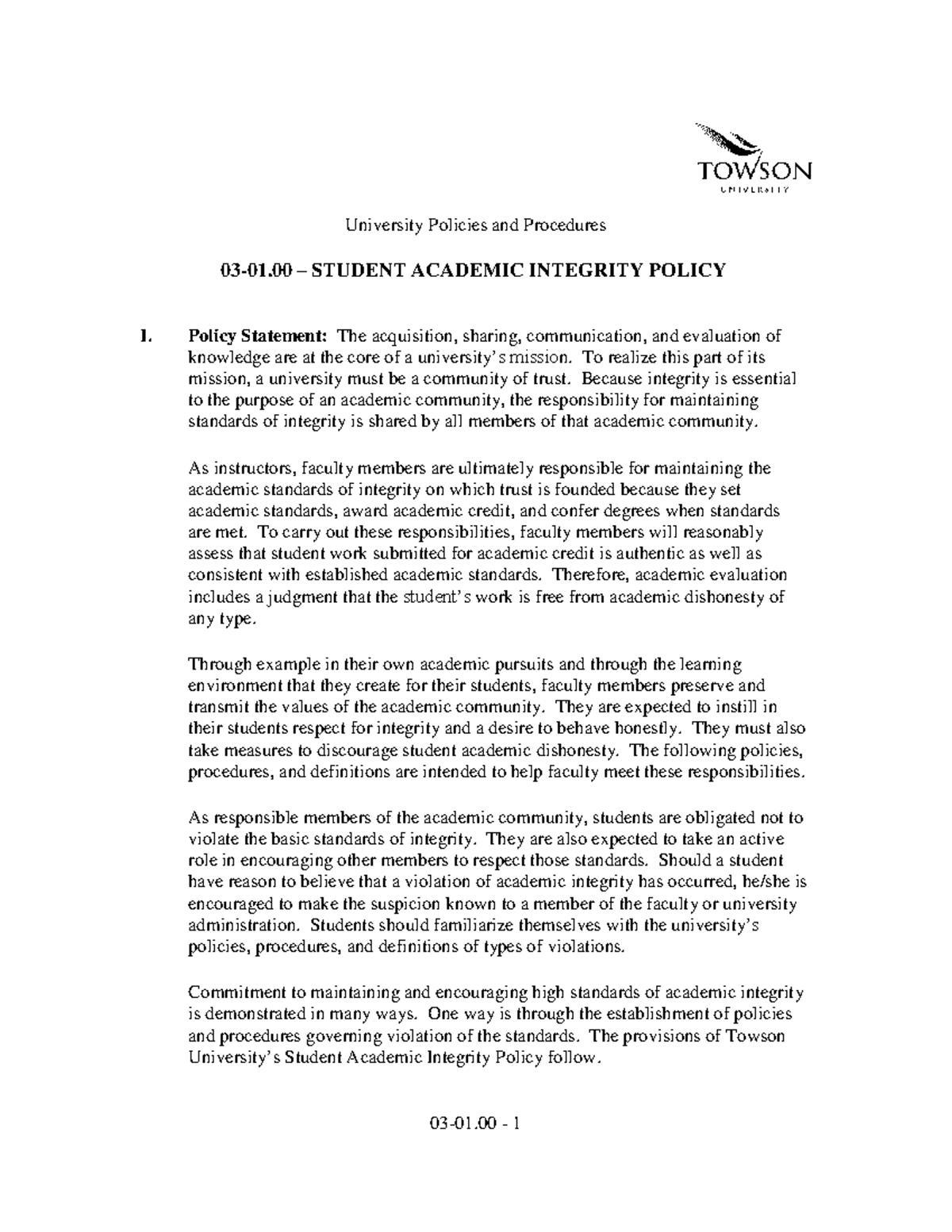 AI Policy - University Policies and Procedures 03-01 – STUDENT ACADEMIC ...