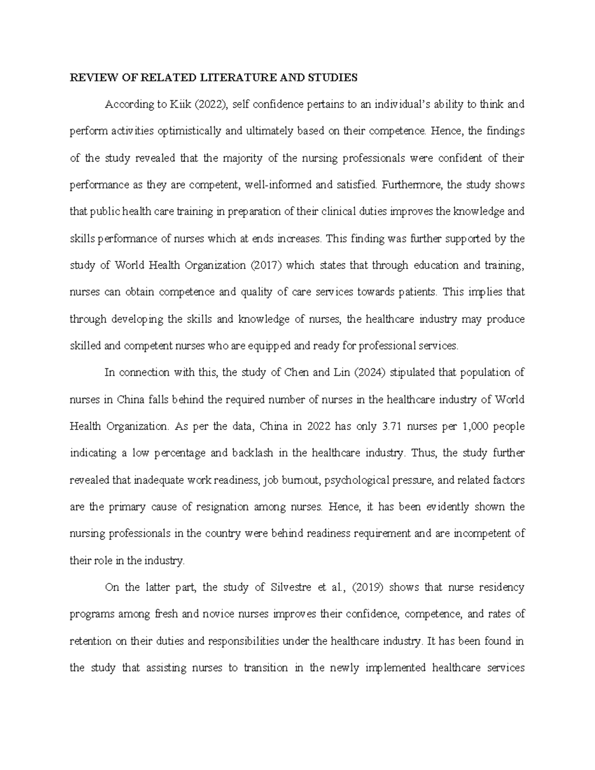 Review of Related LIterature and Studies - REVIEW OF RELATED LITERATURE ...